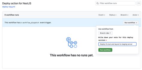 Github Action Khởi Chạy Workflow Thủ Công Bằng Dispatch Event