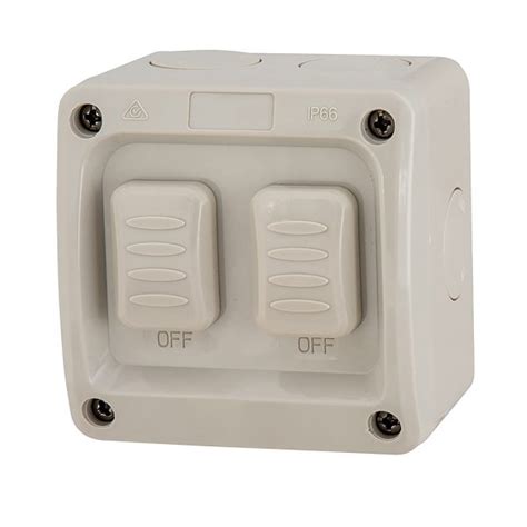 Weatherproof Double Switch 2 Way 20A 1 Pole IP66 Electrical Accessories Wholesaler RET