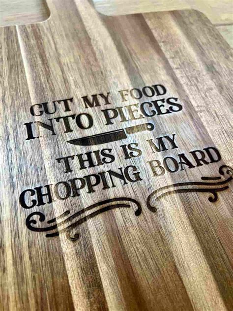Personalised Laser Engraved Chopping Board For Custom T Tea And