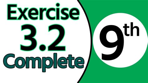 9th Class Math Exercise 32 Chapter 3 Class 9 Maths Chapter 3