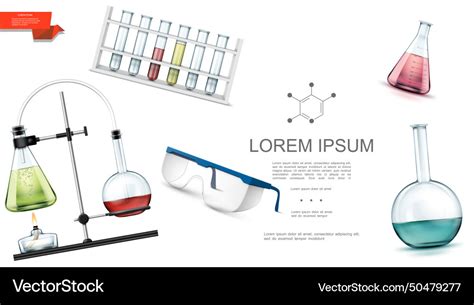 Realistic Lab Equipment Template Royalty Free Vector Image