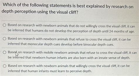 Which Of The Following Statements Is Best Explained By Research On