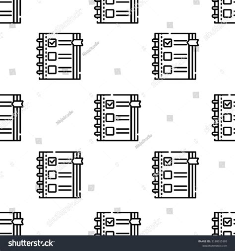 Checklist Icon Pattern Seamless Checklist Pattern Stock Vector Royalty Free 2188015103