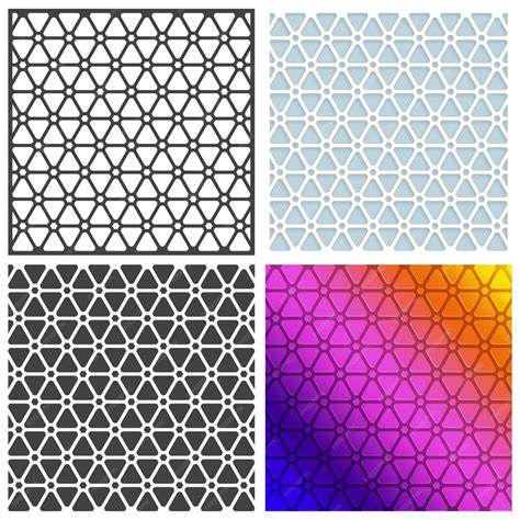Free Vector Set Of Four Seamless Patterns Creative Abstract Artistic