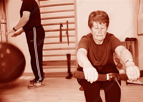 Physiotherapy Rowing Exercise Stock Image M7200419 Science Photo