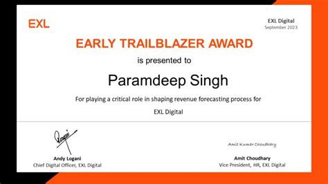 Paramdeep Singh On Linkedin I Am Thrilled And Humbled To Have Received The Early Trailblazer