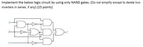 Solved Implement The Below Logic Circuit By Using Only NAND Chegg
