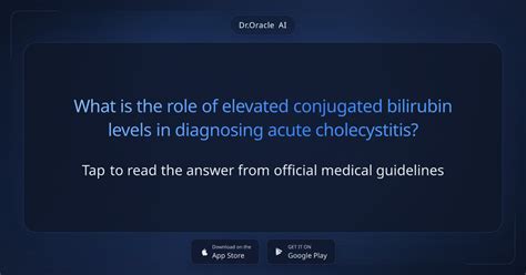What Is The Role Of Elevated Conjugated Bilirubin Levels In Diagnosing Acute Cholecystitis