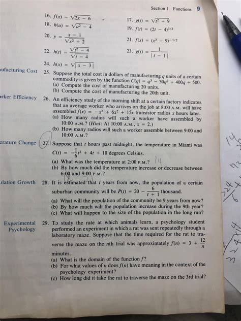 the problem27 b how to use a function calculate the temperature