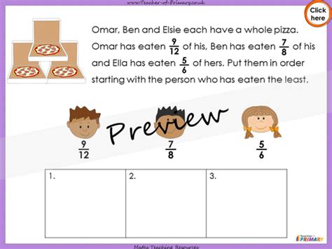 Comparing And Ordering Fractions Year 6 Teaching Resources