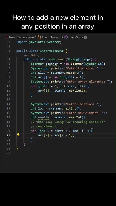 In Java How To Insert A New Element In Any Position In An Array Java