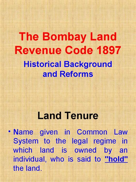 Land Reforms Pdf Leasehold Estate Landlord