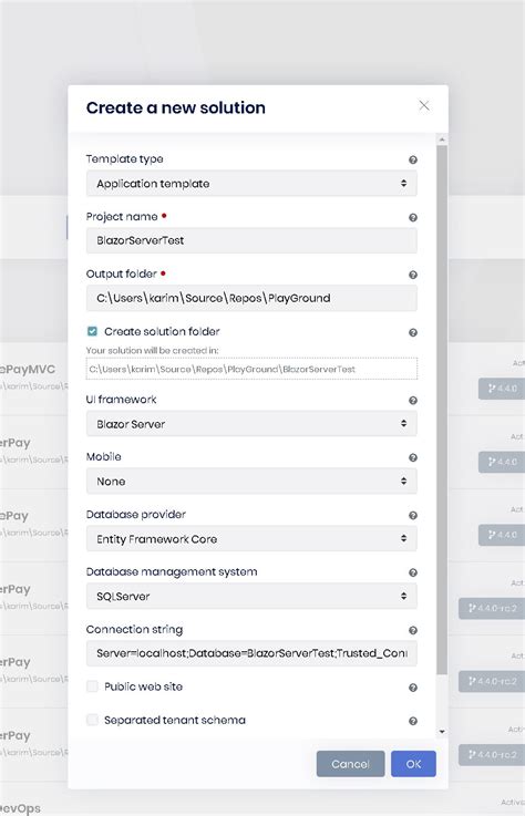 Error Project Name Is Invalid When Creating A Blazor Server Project Using Suite 1706 Support