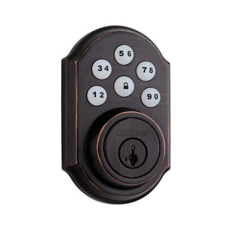 Shop Kwikset Smartcode Smartkey Venetian Bronze Single Cylinder Motorized Electronic Entry Door