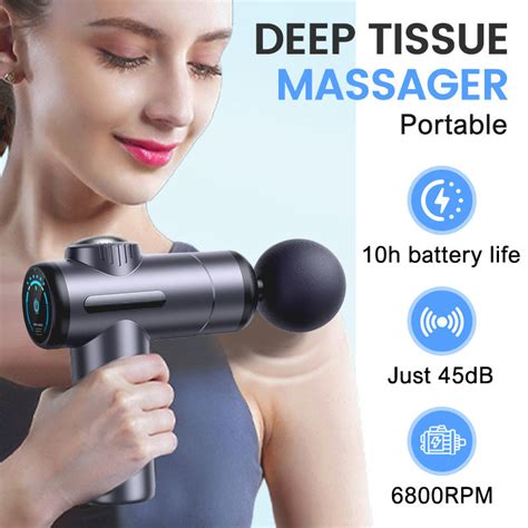 💥portable Deep Tissue Massager With 6 Speeds And 4 Heads🎁 Bebuyby