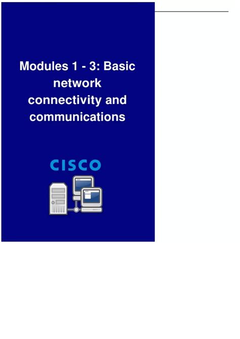 Modules 1 3 Basic Network Connectivity And Communications Exam