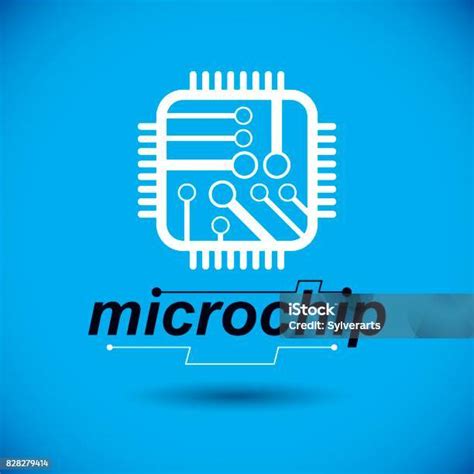 벡터 평방 마이크로프로세서 구조와 기술 Cpu 디자인 컴퓨터 회로 보드 디지털 요소입니다 기술 마이크로 칩 기호입니다 0명에