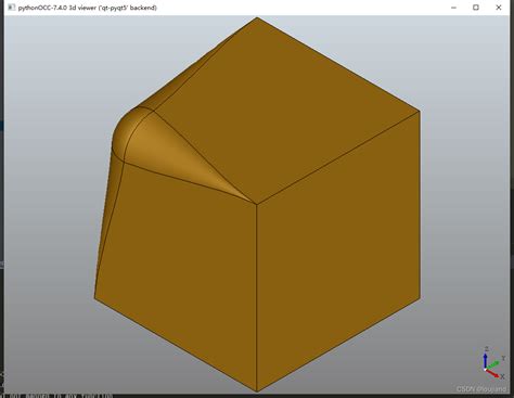 第二章：pythonocc官方demo 案例89（通过指定一系列顶点创建圆角）pythonocc建模圆角正方体圆角圆锥 Csdn博客