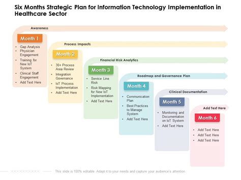 Six Months Strategic Plan For Information Technology Implementation In Healthcare Sector