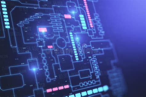 Abstract Reative Tech Big Data Hologram On Backdrop Technology Future Ai Information And