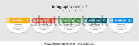 Modern Infographic Business Template Data Visualization Stock Vector