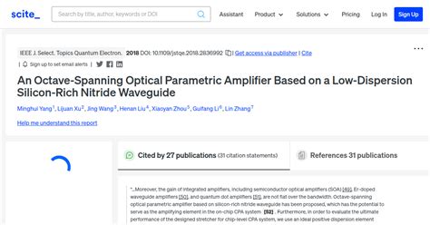 An Octave Spanning Optical Parametric Amplifier Based On A Low Dispersion Silicon Rich Nitride