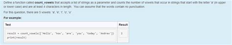 Solved Define A Function Called Countvowels That Accepts A