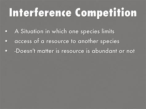 Interference Competition