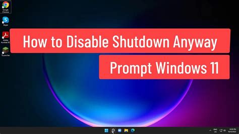 How To Disable Shutdown Anyway Prompt Windows 11 Youtube