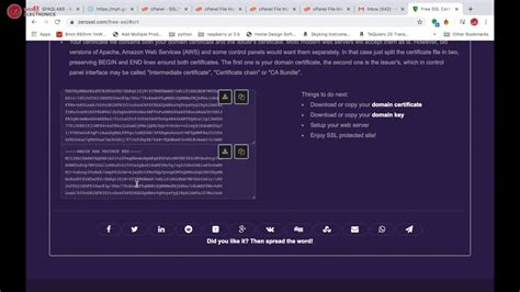 Create And Install FREE SSL Certificate Zerossl YouTube
