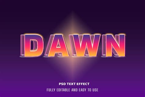 Artstation Dawn Psd Fully Editable Text Effect Layer Style Psd