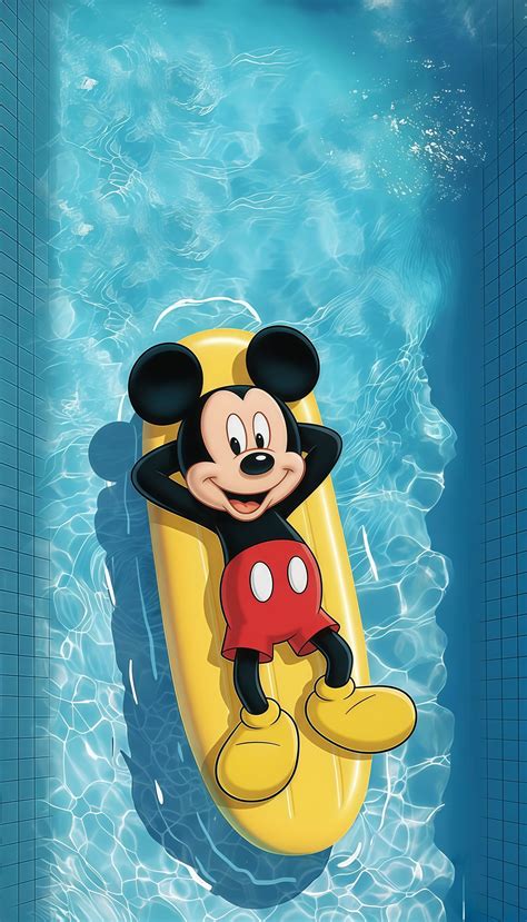 Mickey Mouse Summer Pool Float Wallpaper 4k Uhd Wallpapers