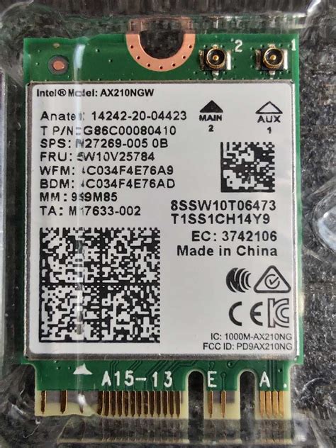 PayPayフリマ｜Intel AX210 NGW M 2 無線LANカード Bluetooth 5 3 WiFi 6E