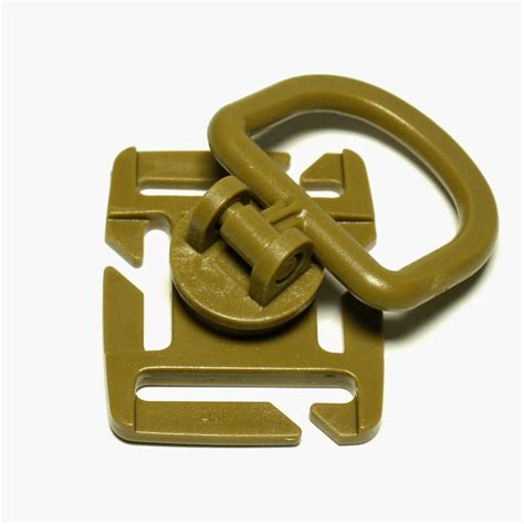 D-кольцо поворотное на molle TAN для страйкбола и тактических игр