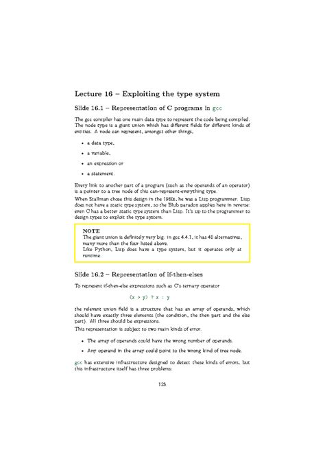 Lecture Notes For Functors Slide 16 Representation Of C Programs In Gcc The Gcc Compiler Has