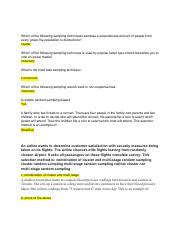 Activity Cheat Sheet Pdf Which Of The Following Sampling Techniques Samples A Proportionate