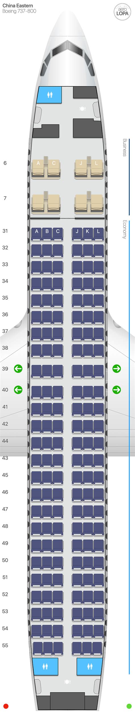 Mu Boeing 737 800 Type 4 Aerolopa Detailed Aircraft Seat Plans