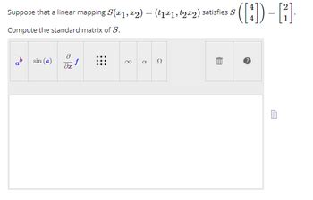 Answered Suppose that a linear mapping S x x t₁x t x satisfies S