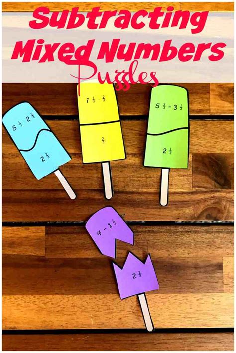 free exciting subtracting mixed numbers activity