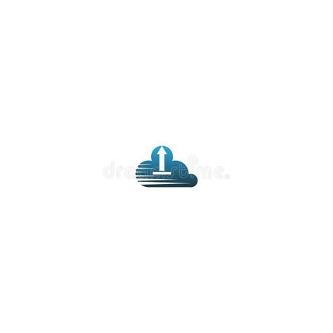 up cloud icon logo design concept vector stock vector illustration of