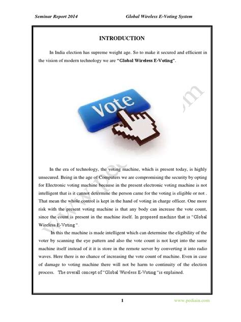 Global Wireless E Voting Seminar Report Pdf Pdf Electronic Voting Information And