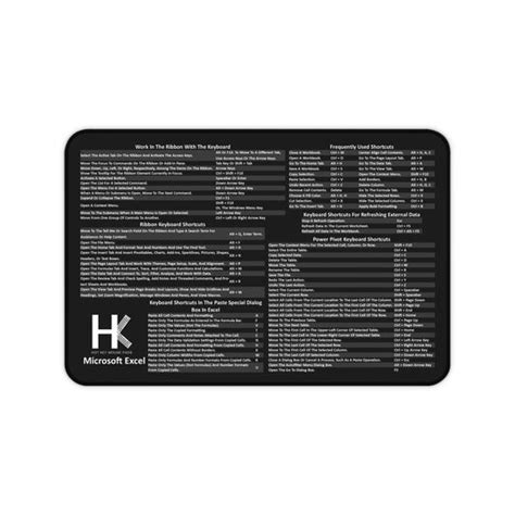 Excel Hot Key Mouse Pads