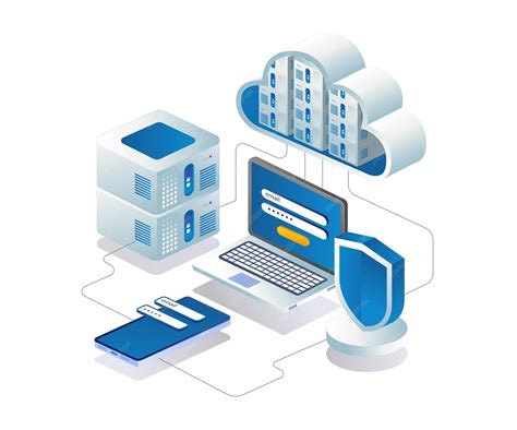 Premium Vector Cloud Server Computer Password