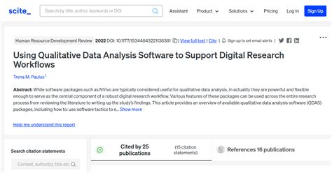 Using Qualitative Data Analysis Software To Support Digital Research Workflows