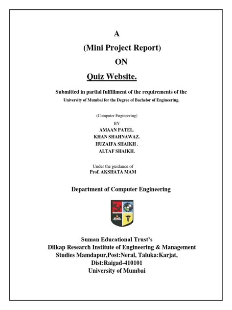 mini project pdf