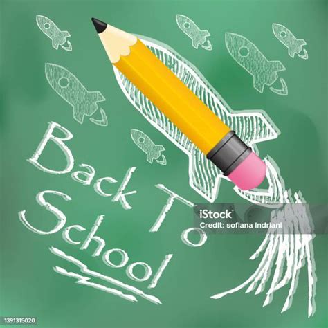 다시 학교에 대 한 벡터 디자인 서식 파일입니다 주름된 종이 학교 빨간색 아이콘 날카로운 나무 연필 및 학교 텍스트를 다시