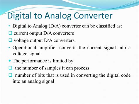 Analog To Digital And Digital To Analog Converter Pptx