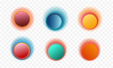 Gradient Circle Background Neon Blur Colorful Circle Element Vector