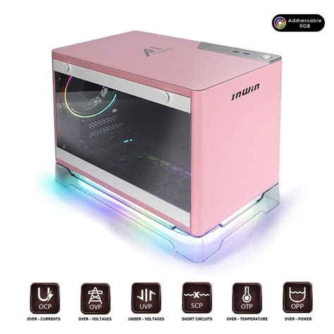 Inwin A1 Prime Mini Itx Tower Pc Case Pink Datablitz