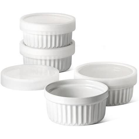 Le Tauci Ramekins With Lids 4 Oz Ramekins Oven Safe Creme